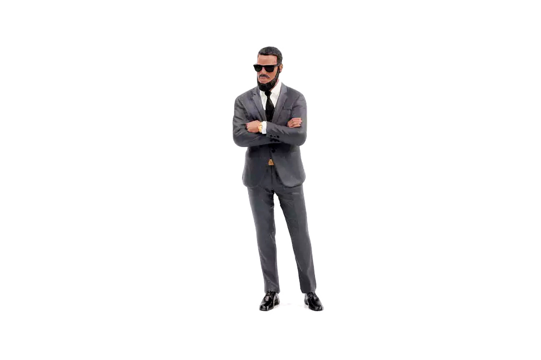 Gentlemen's Club Figure 2, Gray - Showcasts AD-24802 - 1/24 Scale Resin ...