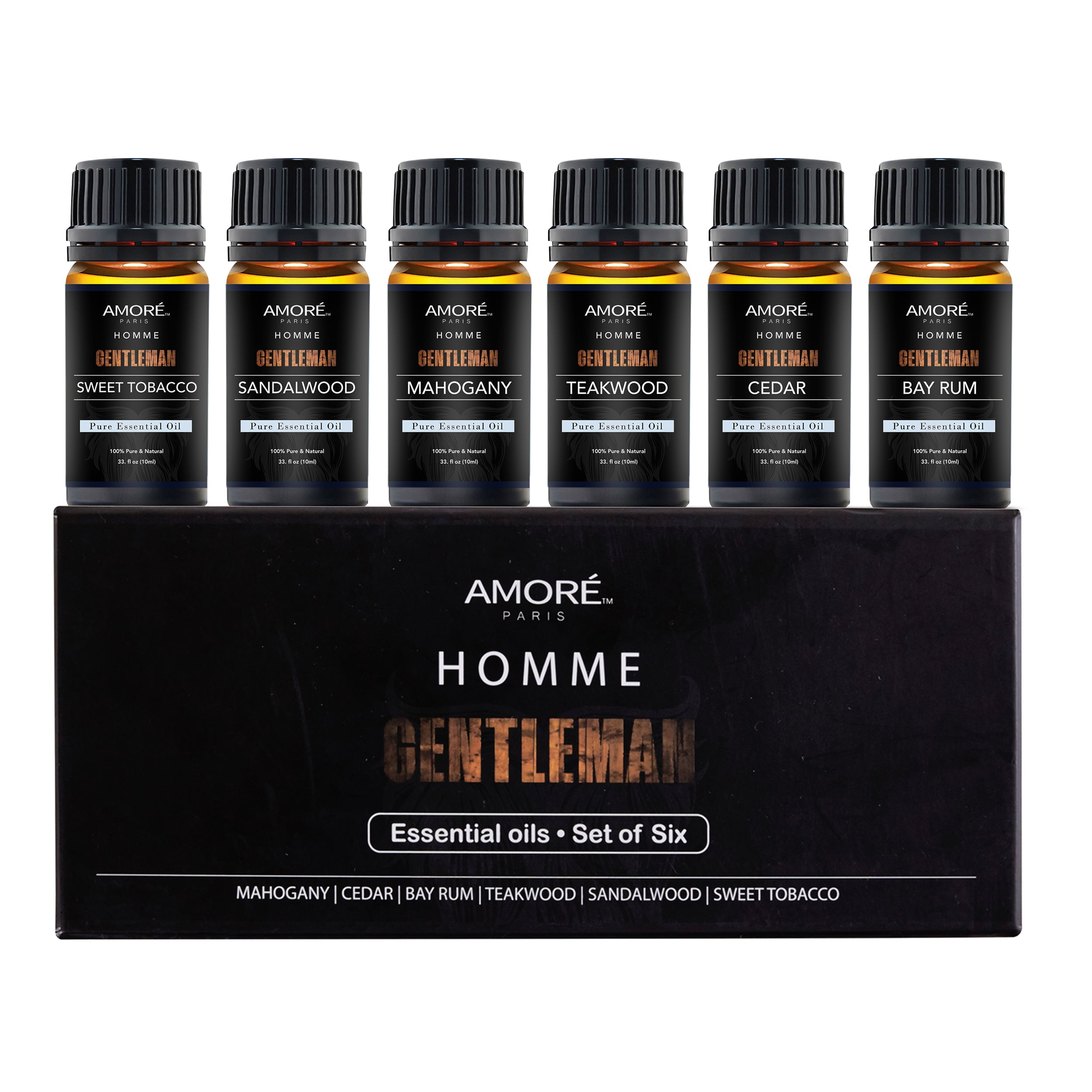 Gentlemen's Set Of 6 X10ml Premium Grade Fragrance Essential Oil Gift ...