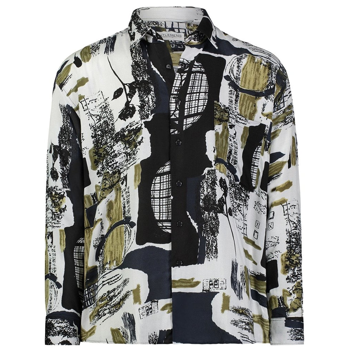 Gentlemens Collection Men's Printed Shirt Modern Collection Mystery 2-X ...