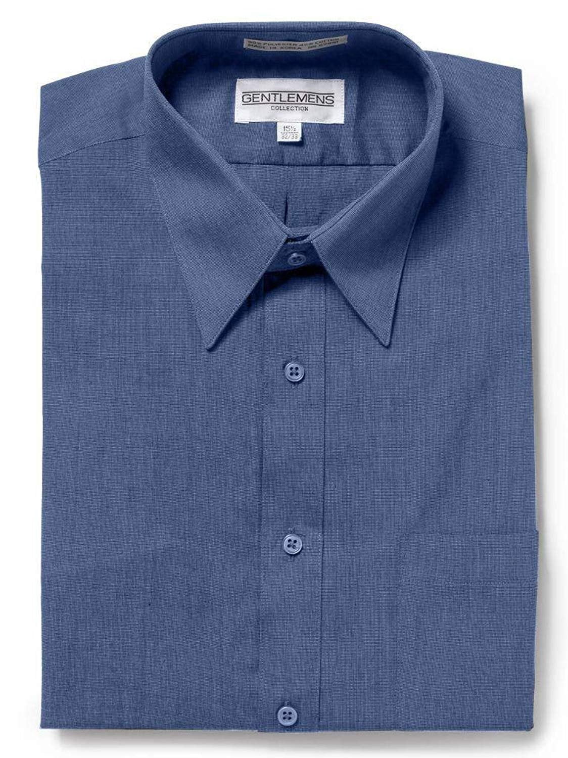 Gentlemens Collection Mens Long Sleeve Dress Shirt - Broadcloth Slate ...