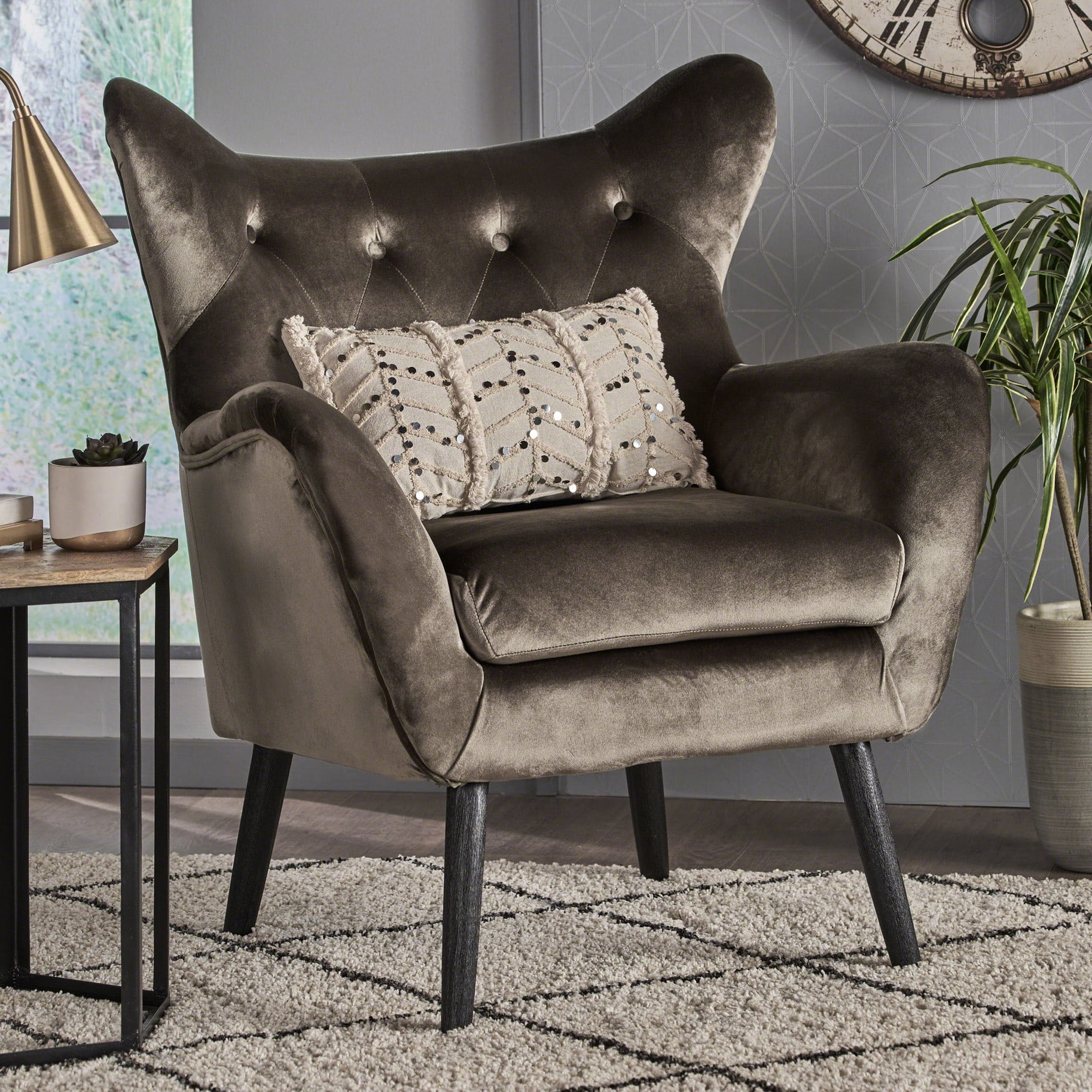 Gently Curved Wingback + Traditional Tufting"-"Reading Corner + Classic ...
