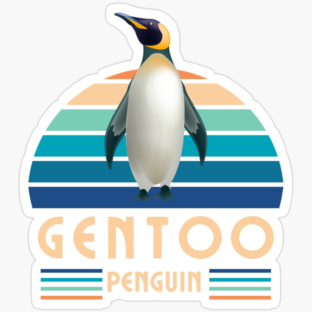 Gentoo Penguin Sticker Phone Decal Water Bottle Stickers Car Decals ...