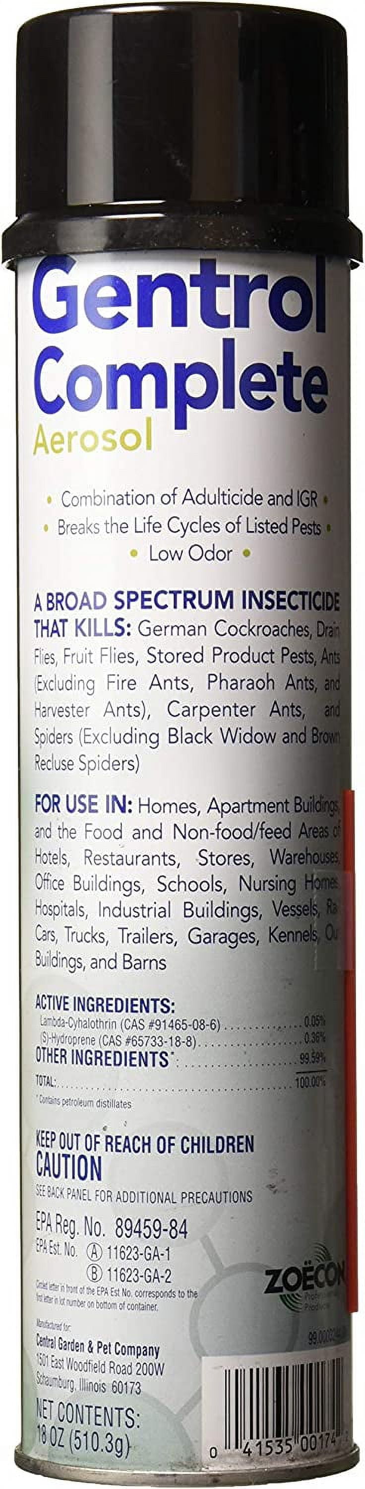 Zoecon Gentrol Complete Aerosol Insecticide with IGR - Broad-Spectrum ...