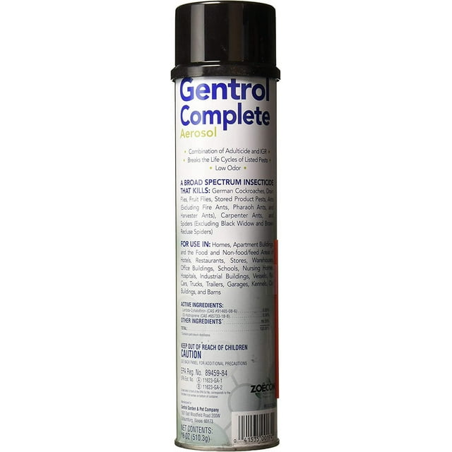Zoecon Gentrol Complete Aerosol Insecticide with IGR - Broad-Spectrum ...