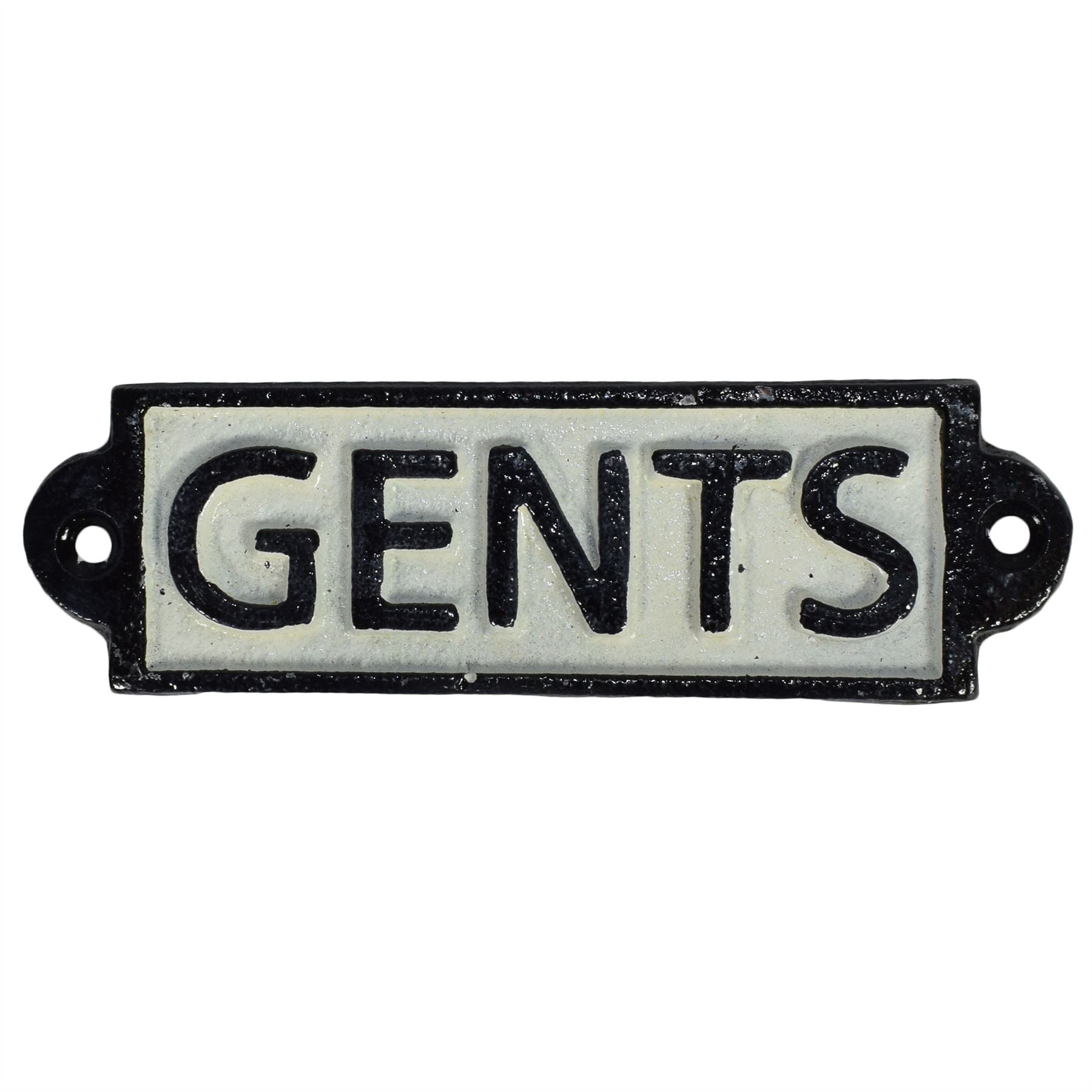 Gents Toilet Cast Iron Sign Plaque Door Wall Fence Post Cafe Shop Pub ...