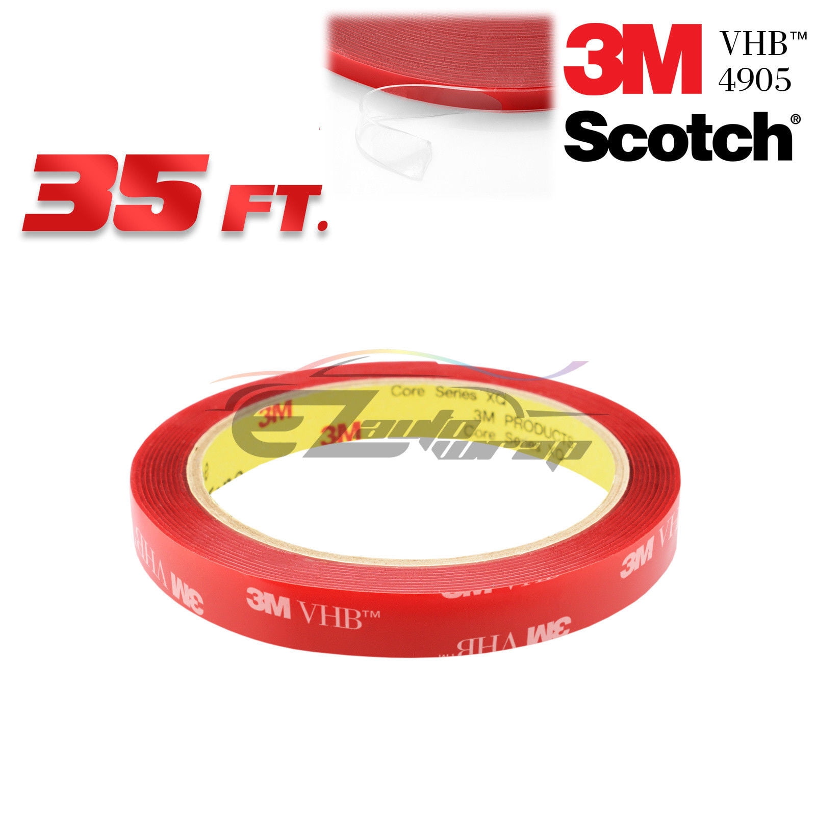 Genuine 12MM 3M VHB #4905 Double-Sided Mounting Tape 10.5M / 35FT / 420 Inches Length - Walmart.com