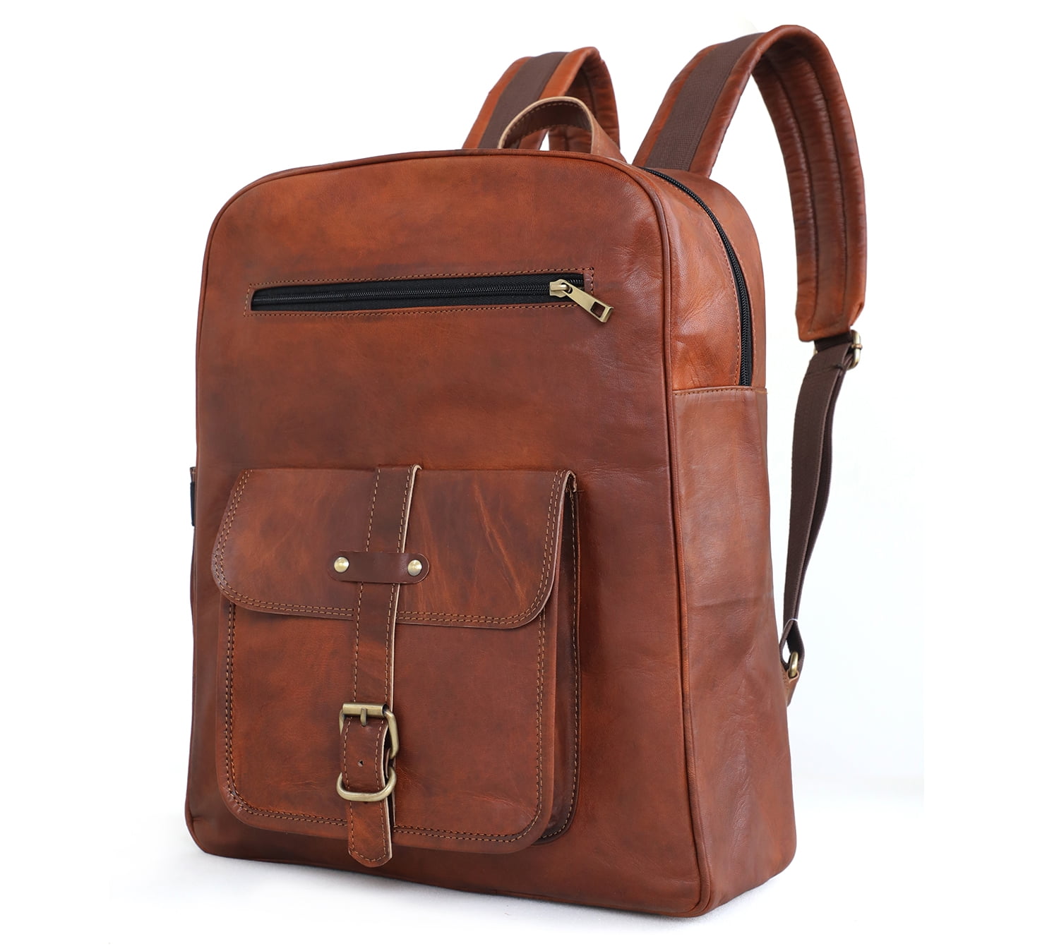 Genuine 15.6-inch Vintage Laptop Backpack Retro Travel & Work Rucksack ...