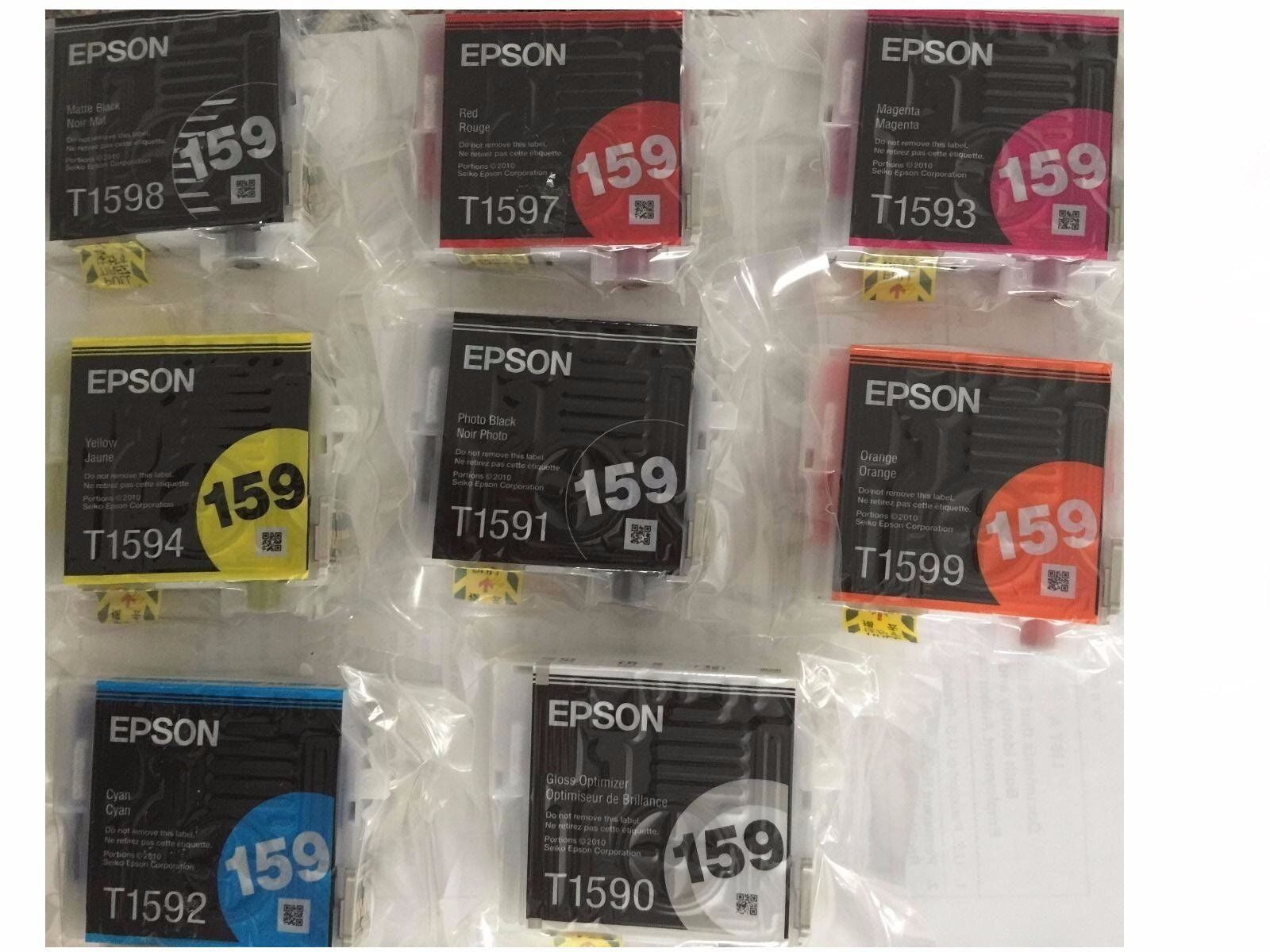 Epson 159 Ink Cartridge 8-Pack for Stylus R2000 - T1591, T1592, T1593 ...