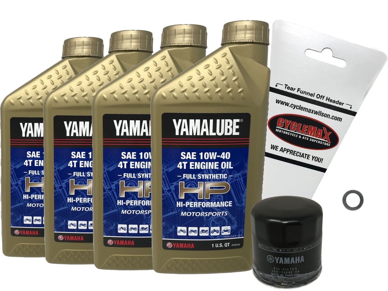 Genuine 2022 Tracer 9 GT MT-09 Full Synthetic 10w40 Oil Change Kit ...