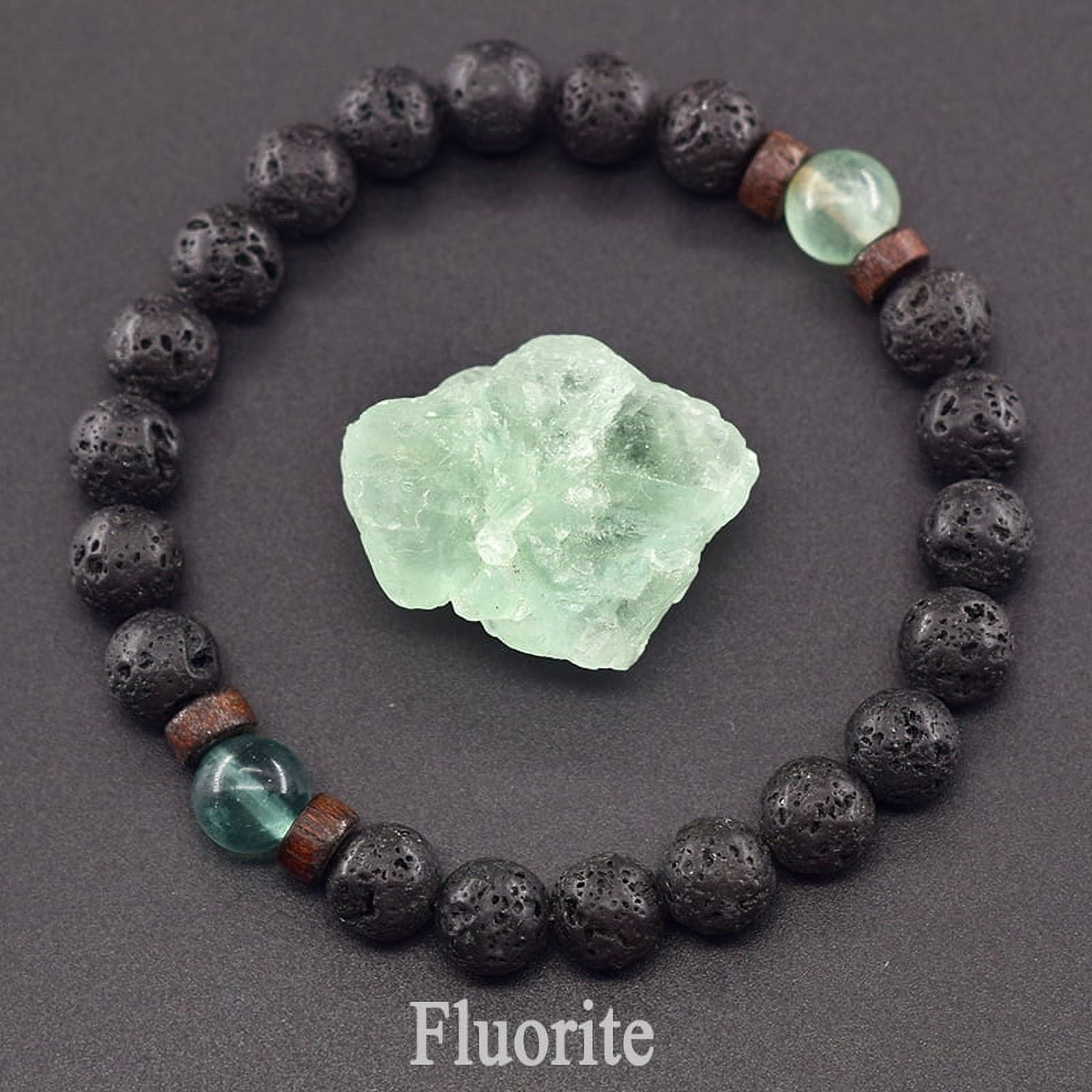 Genuine 5A Amethyst Bracelet Made of Real Natural Volcanic Stone Beads Yoga Meditation Energy ...