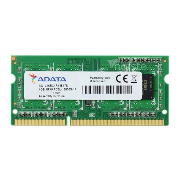 Genuine ADATA 4GB PC3-12800 DDR3 SoDimm Memory AO1L16BC4R1-BX7S - Walmart Business Supplies