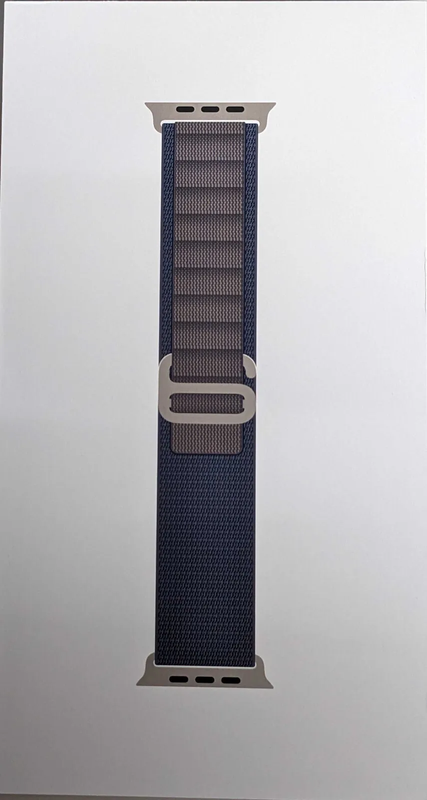 Genuine Apple Watch Band Alpine Loop (49mm) Blue - Medium (Fits 145mm ...