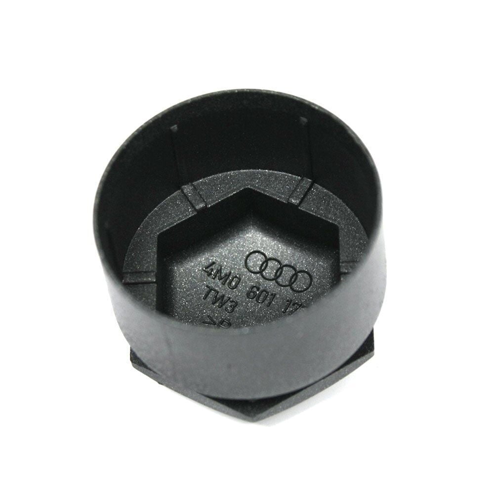Genuine Audi Volkswagen Wheel Bolt Cover Cap Black OE 4M0601173A ...