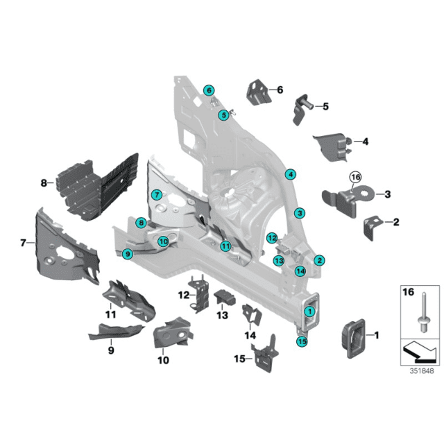 Genuine BMW X5 X6 Engine Partition Compartment Left (2007-2019) OE ...