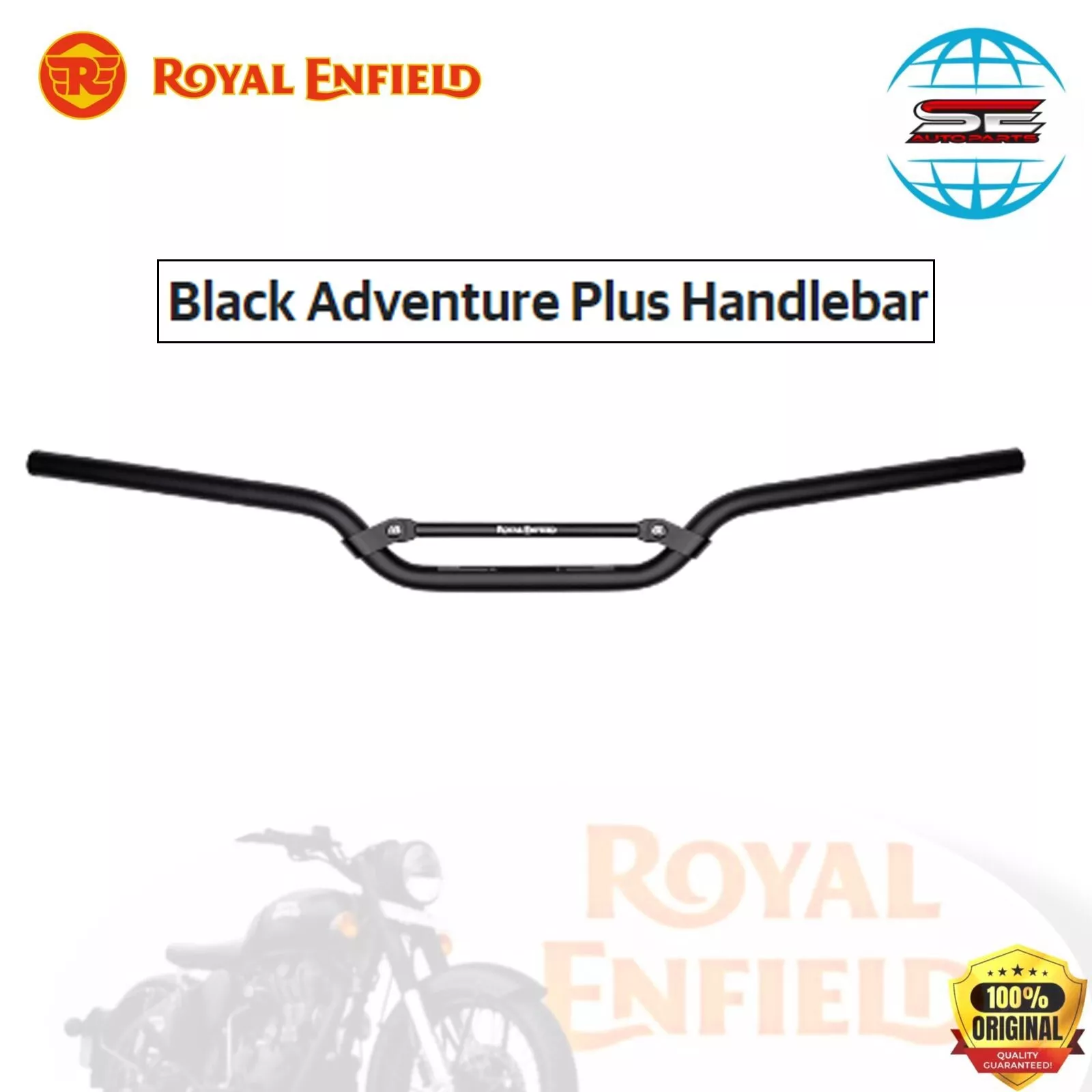 Genuine Black Adventure Plus Handlebar for Royal Enfield Scram 411 ...