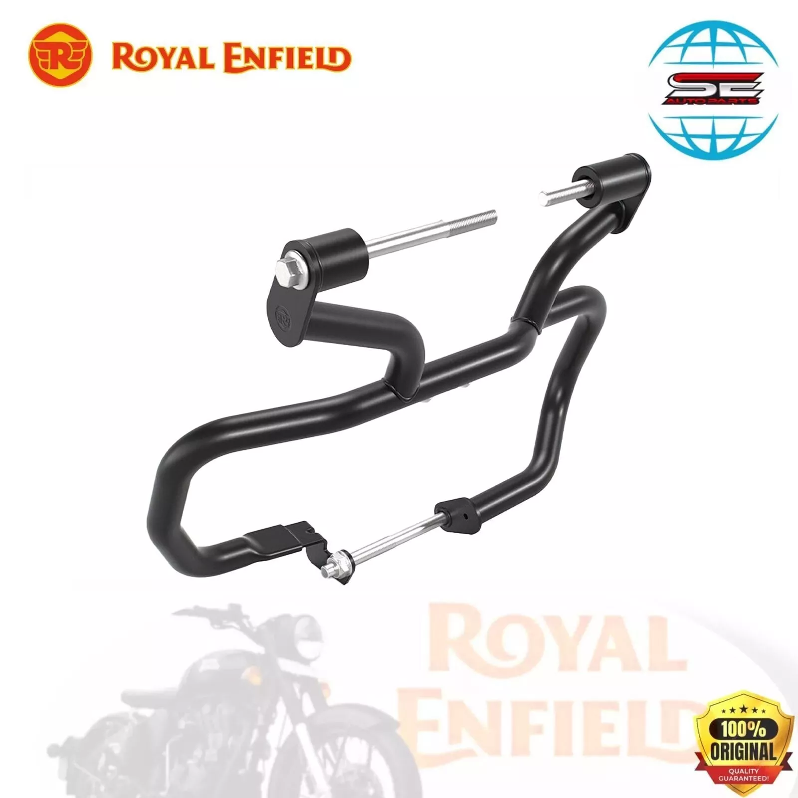 Genuine Black Compact Engine Guards for Royal Enfield Guerilla 450 ...