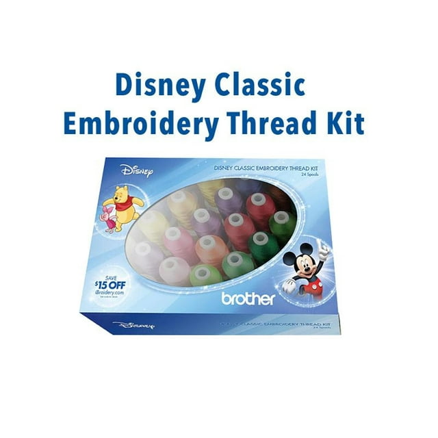 Genuine Brother ETPDISCL24 24 Cones Disney Classic Machine Embroidery ...