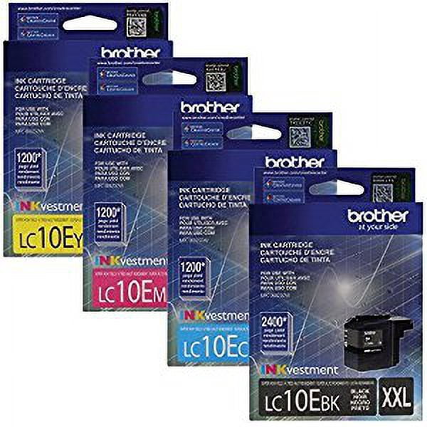 Genuine Brother LC10E Extra High Yield Ink Cartridge Set - Walmart ...