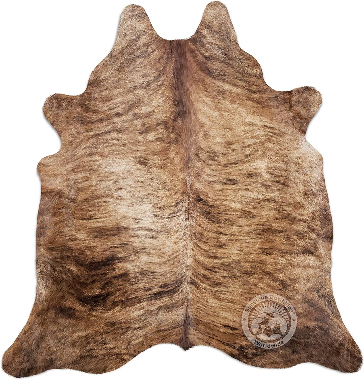 Genuine Brown Brindle Cowhide Rug - Modern Animal Skin Rug Floor Carpet ...