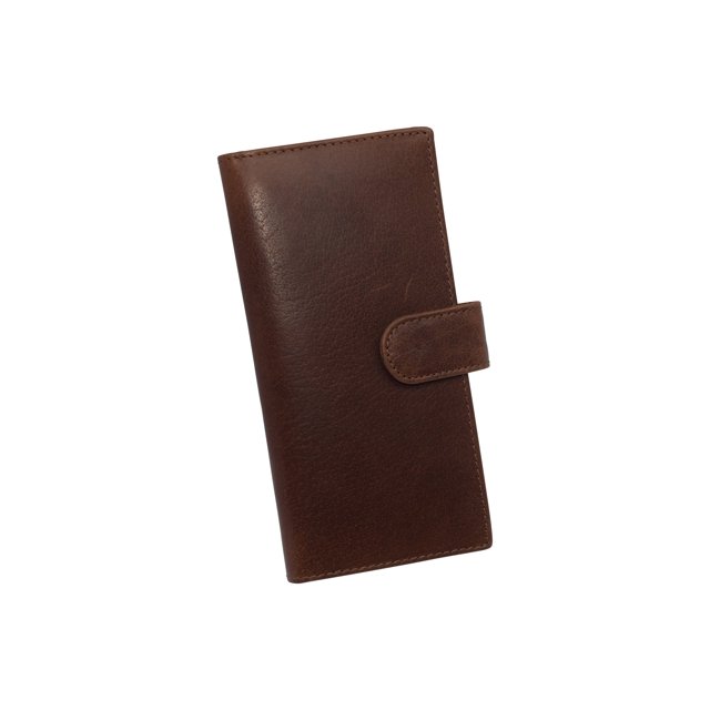 Genuine Buffalo Leather RFID Blocking Checkbook Cover Holder with Snap ...