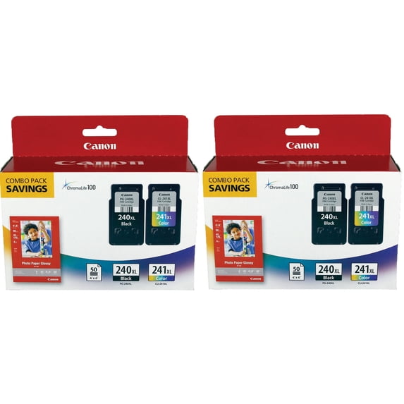 Genuine Canon PG-240XL / CL-241XL Ink Cartridge Combo Pack with GP-502 ...