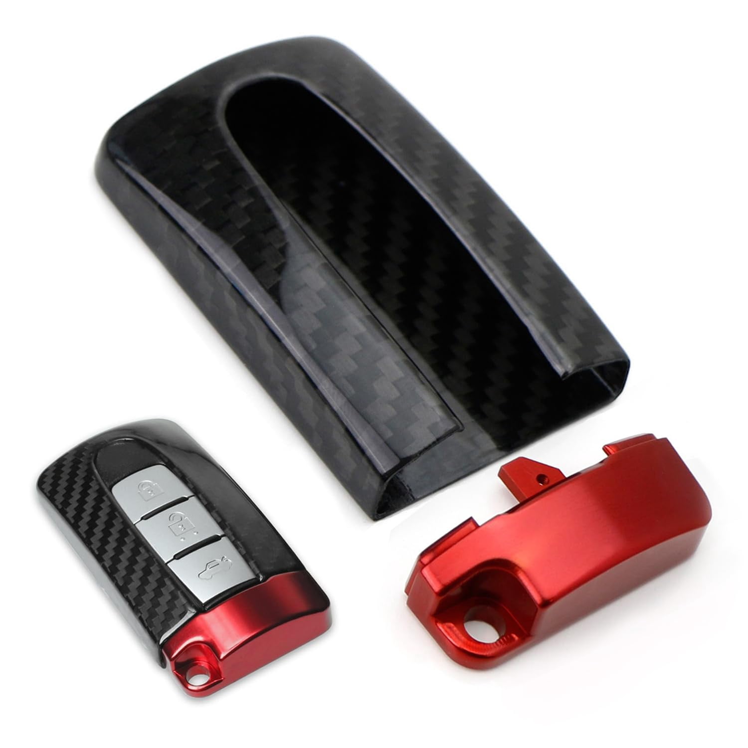 Genuine Carbon Fiber Custom SK/GT-R Style Large Key Fob Protective Case ...