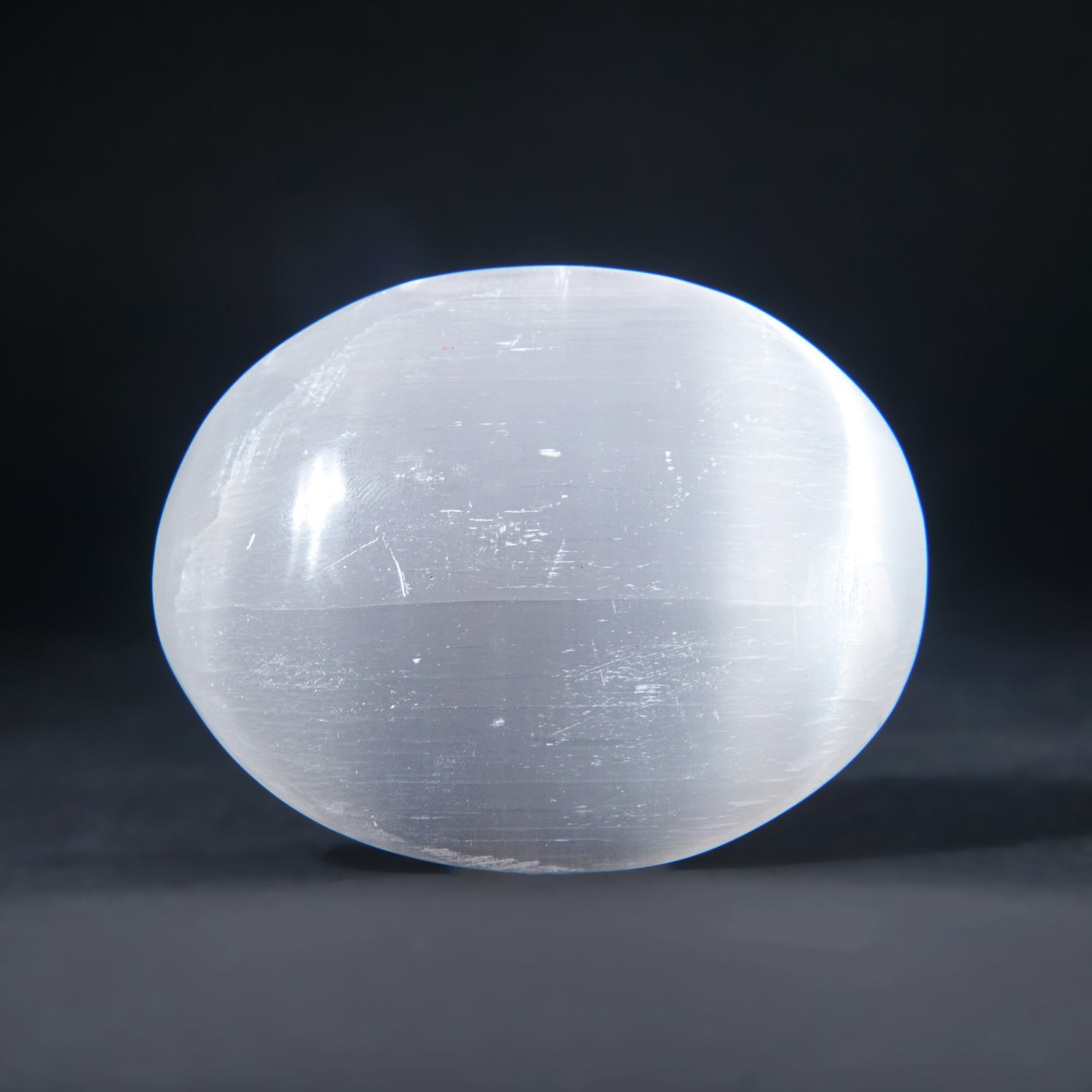 Genuine Cats Eye Selenite Palm Stone from Morocco (Large) - Walmart.com
