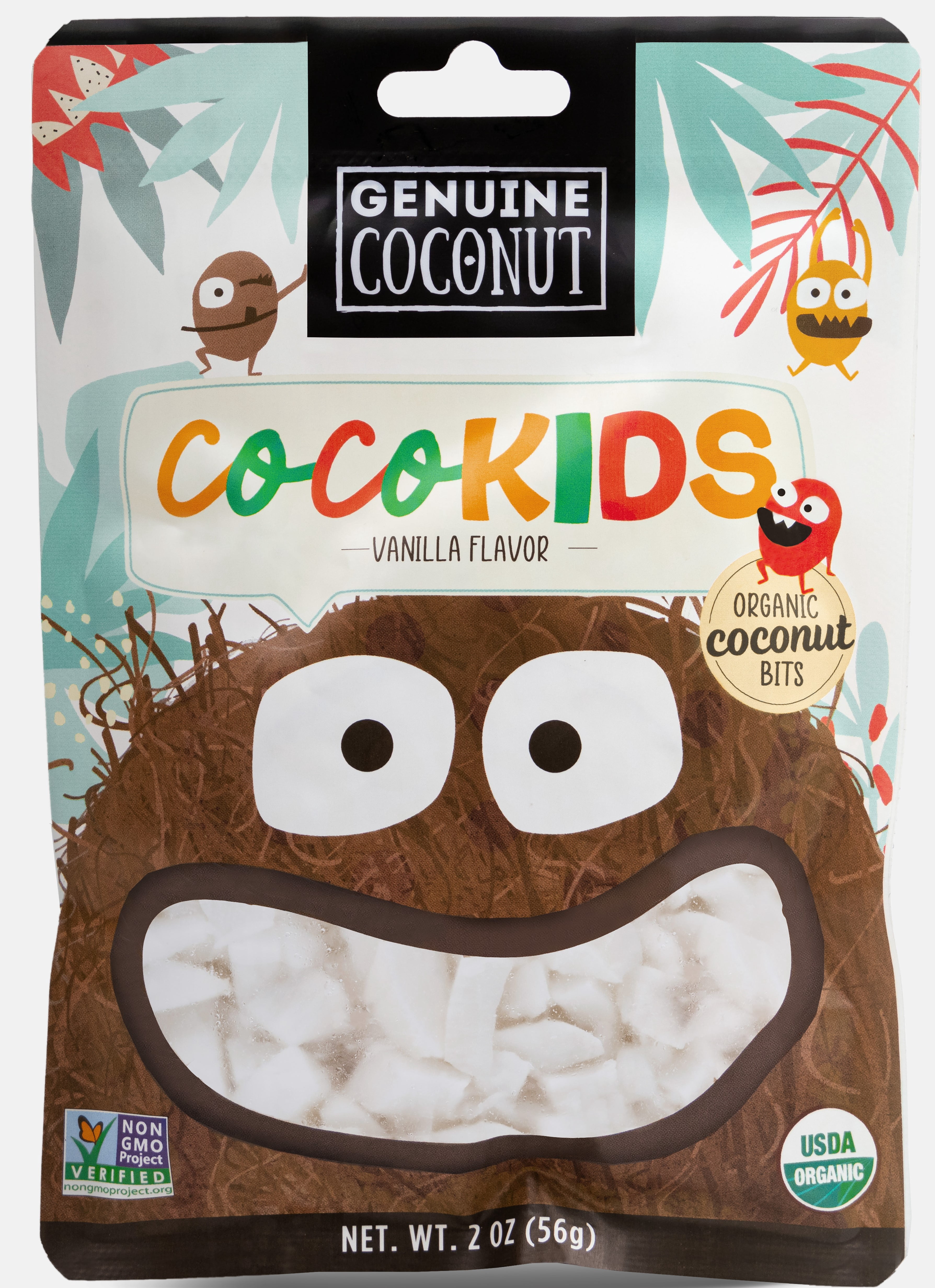 Genuine Coconut Organic Coconut Bits Coco Kids Vanilla 10/2oz - Walmart.com