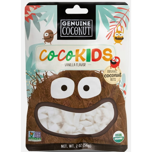 Genuine Coconut Organic Coconut Bits Coco Kids Vanilla 10/2oz - Walmart.com