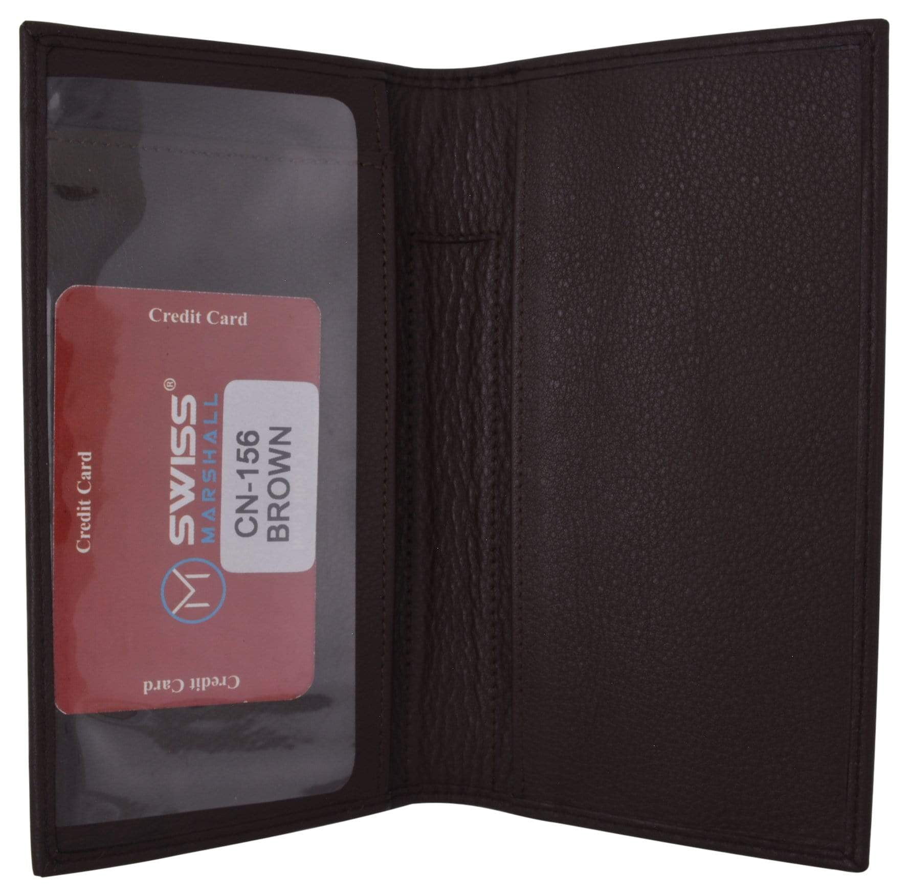 Genuine Cow Napa Leather Slim Checkbook Cover With Pen Holder - Walmart.com