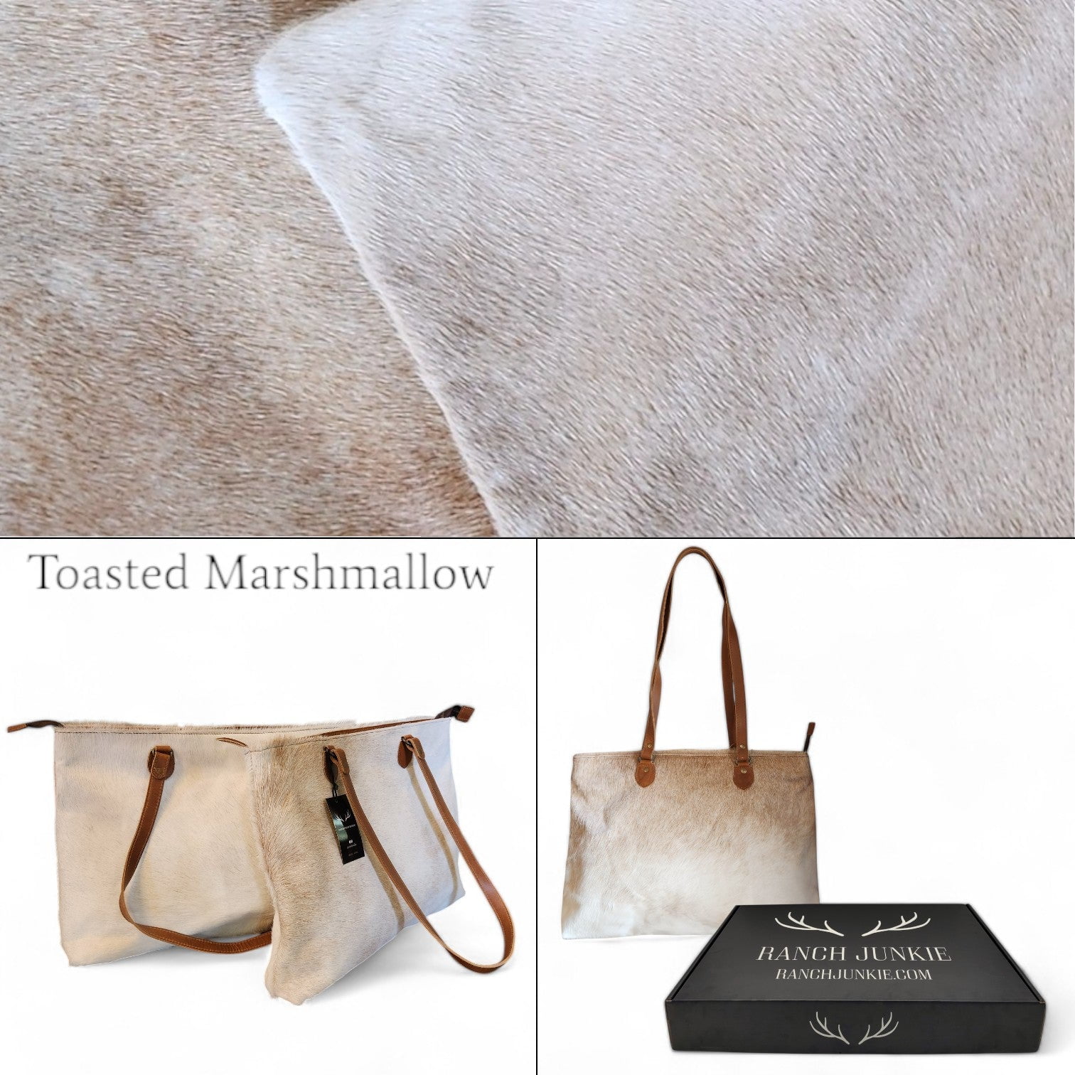 Genuine Cowhide Large Tote Highlands Cowhide Tote Bag Saddle - Walmart.com
