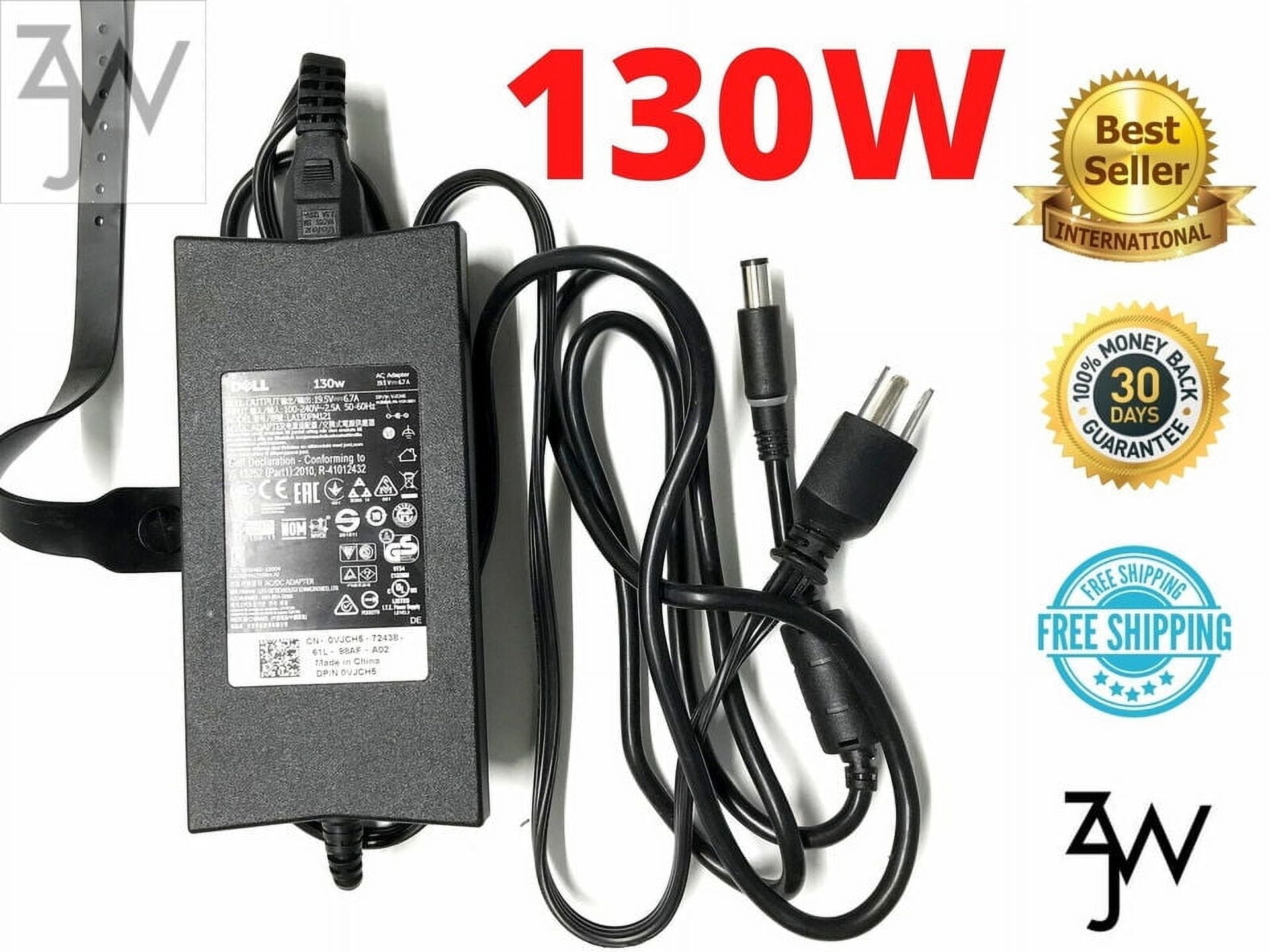 Genuine Dell 130W AC Adapter 19.5V 6.7A Laptop Charger 7.4mm plug ...