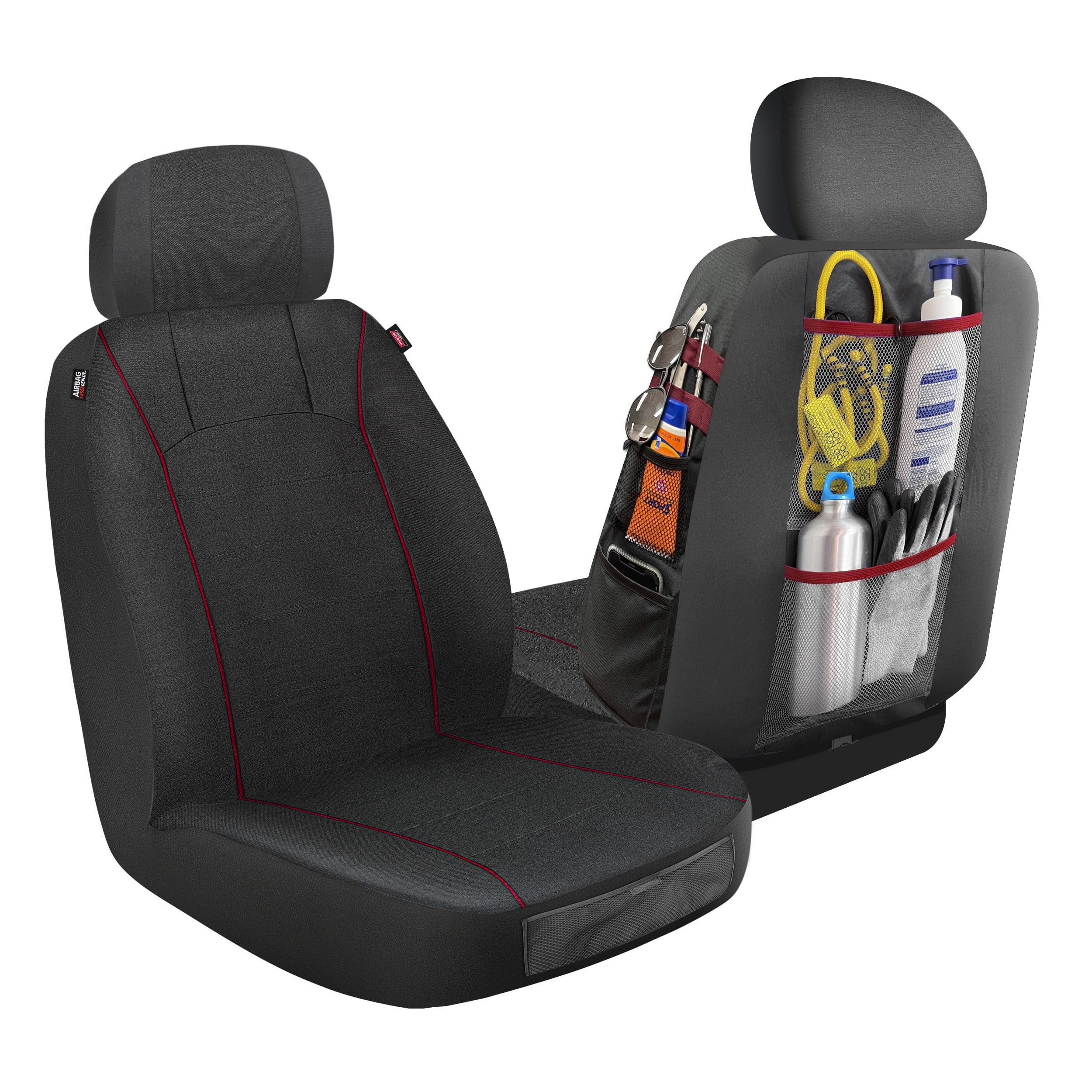 Genuine Dickies 2 Piece Universal Front Car Seat Covers with Storage ...
