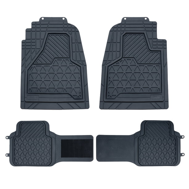 Genuine Dickies 3 Piece Rubber Floor Mat Set Adjustable Rear Mats Black ...