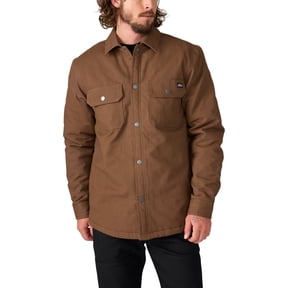 Genuine Dickies Flannel Lined Canvas Shirt Jacket - Walmart.com