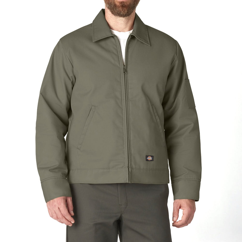 Dickies Men's Work Coat, TJ15 Insulated Eisenhower Twill Jacket, Zip Up ...