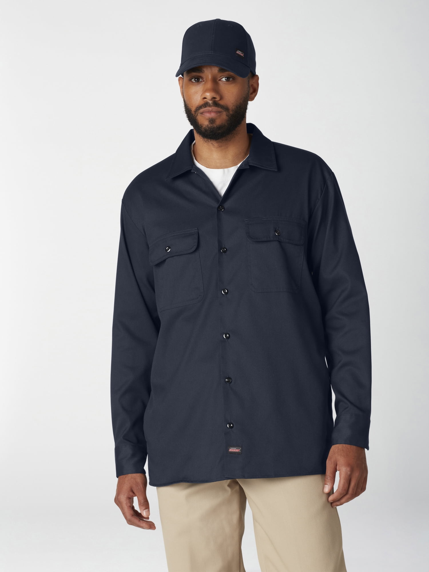Genuine Dickies Long Sleeve Work Shirt with Temp Control Cooling, Flex ...