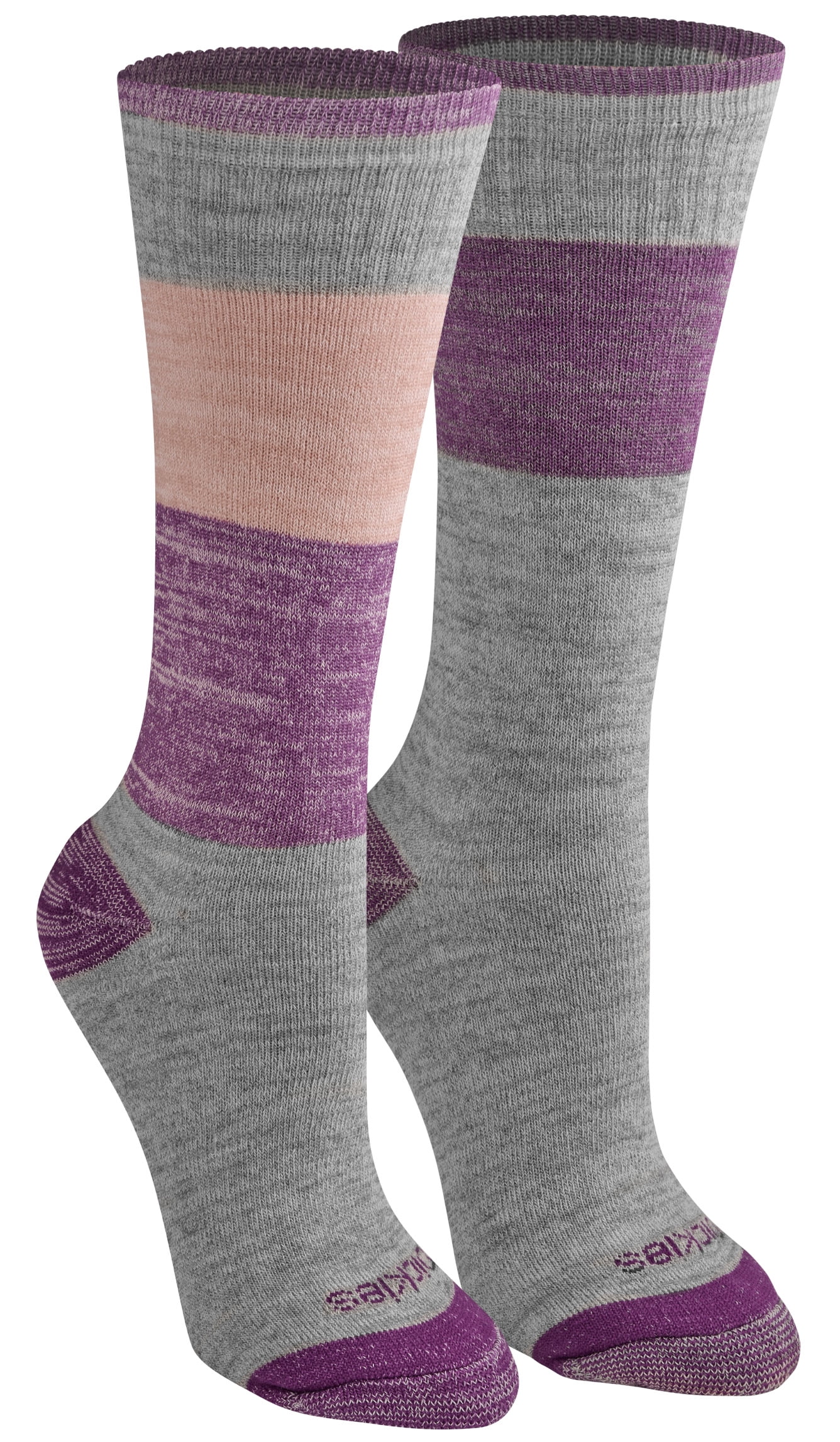 Genuine Dickies Women's Charcoal Fiber Plaid Thermal Crew Socks, 2-Pack ...