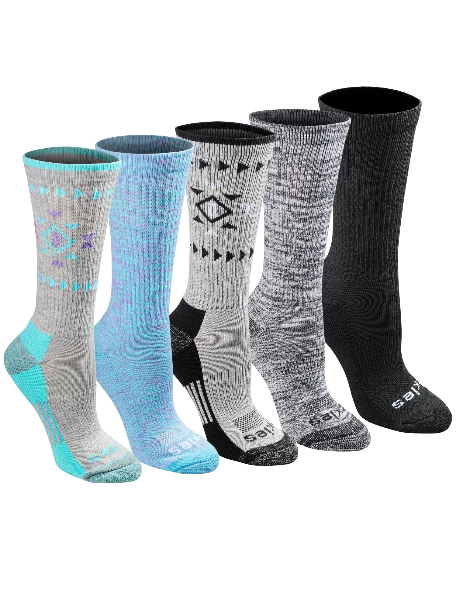 Genuine Dickies Women's Dri-Tech Aztec Crew Socks, 5-Pack - Walmart.com