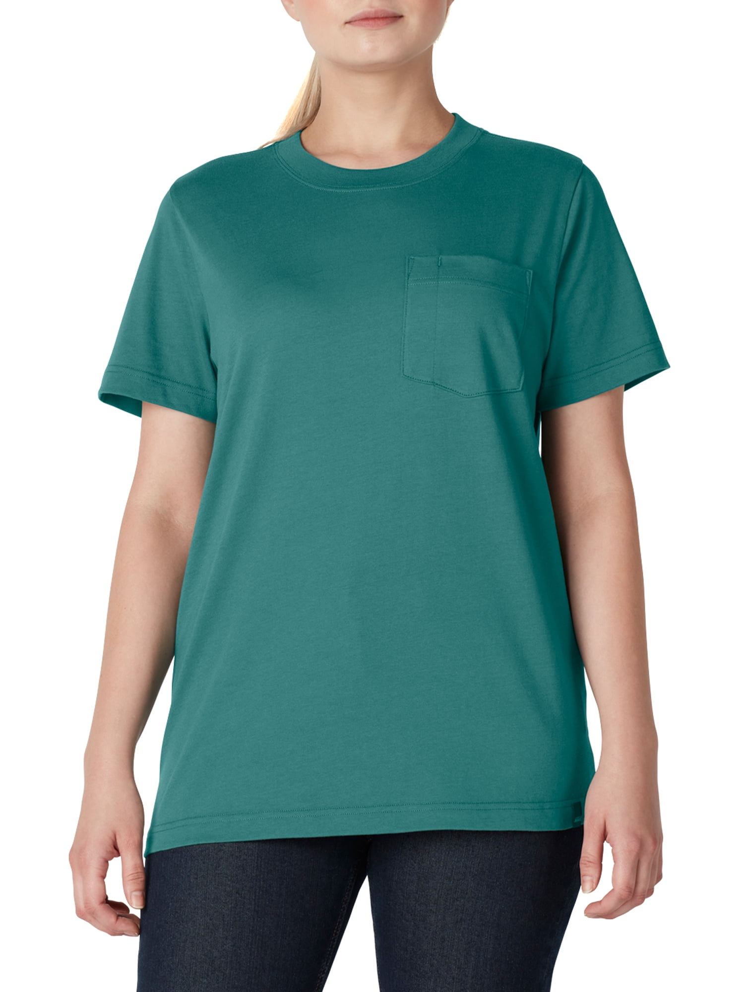 Genuine Dickies Womens Short Sleeve Everyday Pocket Tee - Walmart.com
