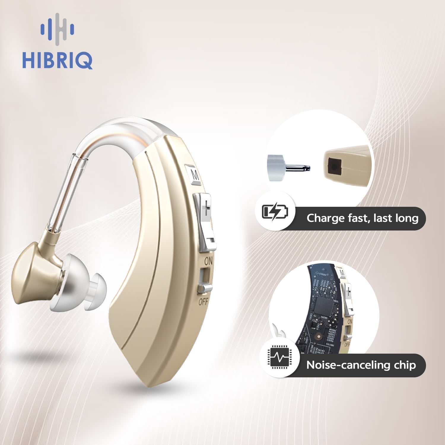 HIBRIQ Digital Hearing Aids for Seniors, OTC Rechargeable Hearing Aids ...