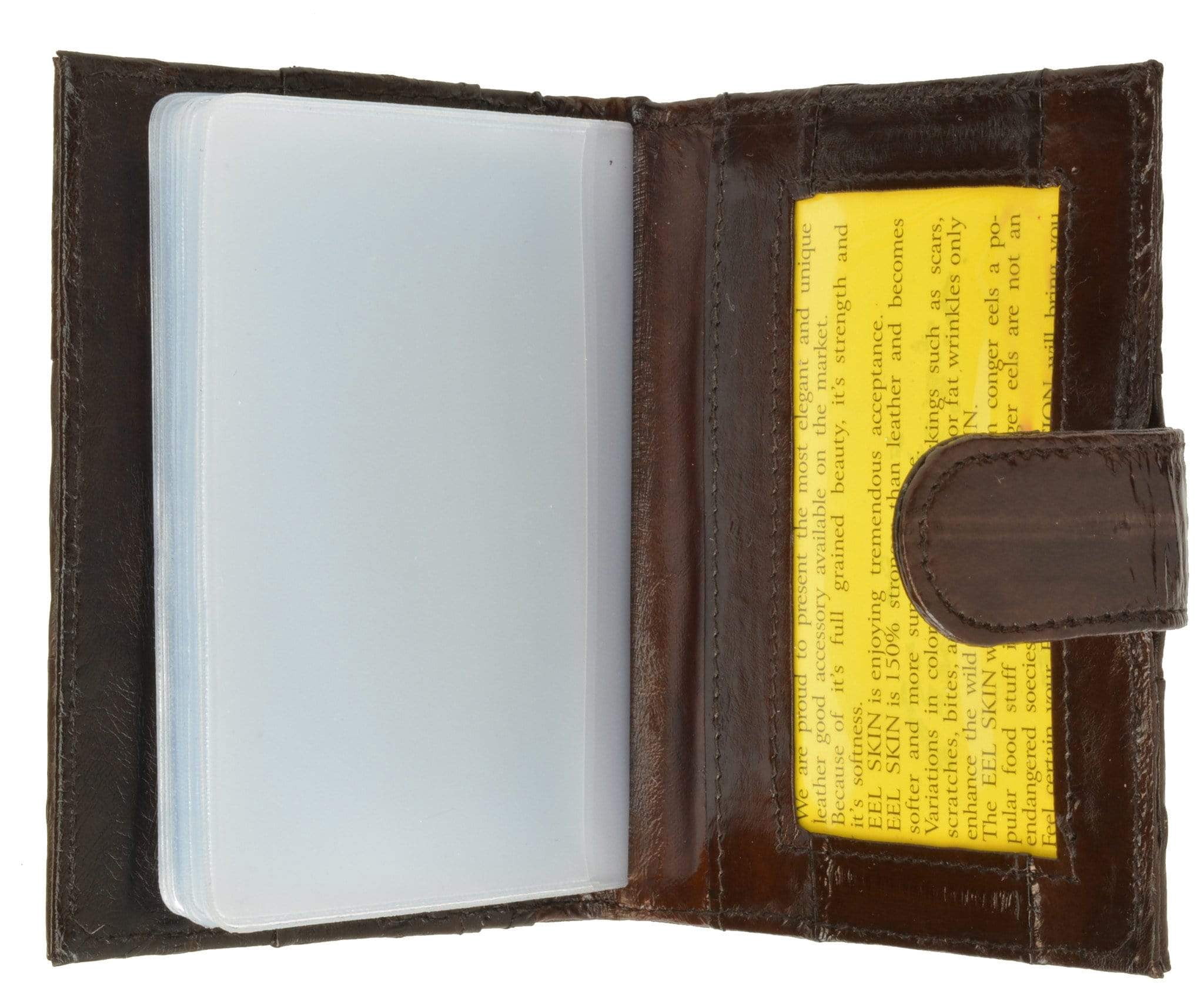 Genuine Eel Skin Credit Card Case with Snap Closure E 570 - Walmart.com
