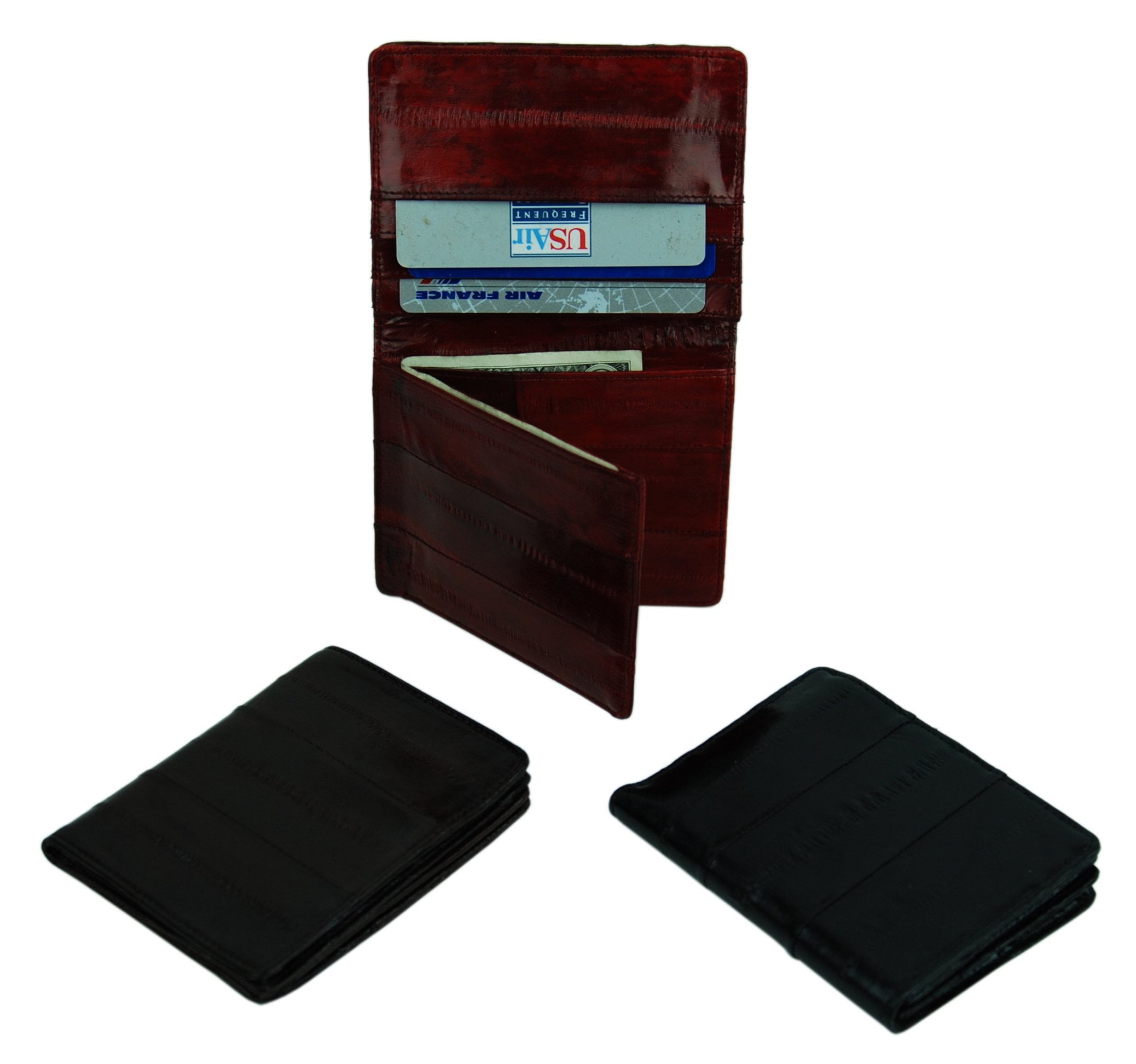 Genuine Eelskin L-shape Wallet Brown - Walmart.com