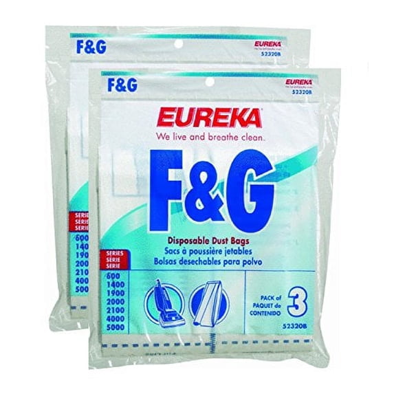 Genuine Eureka F&G Disposable Dust Bag 52320C-6 6-Pack - Walmart.com