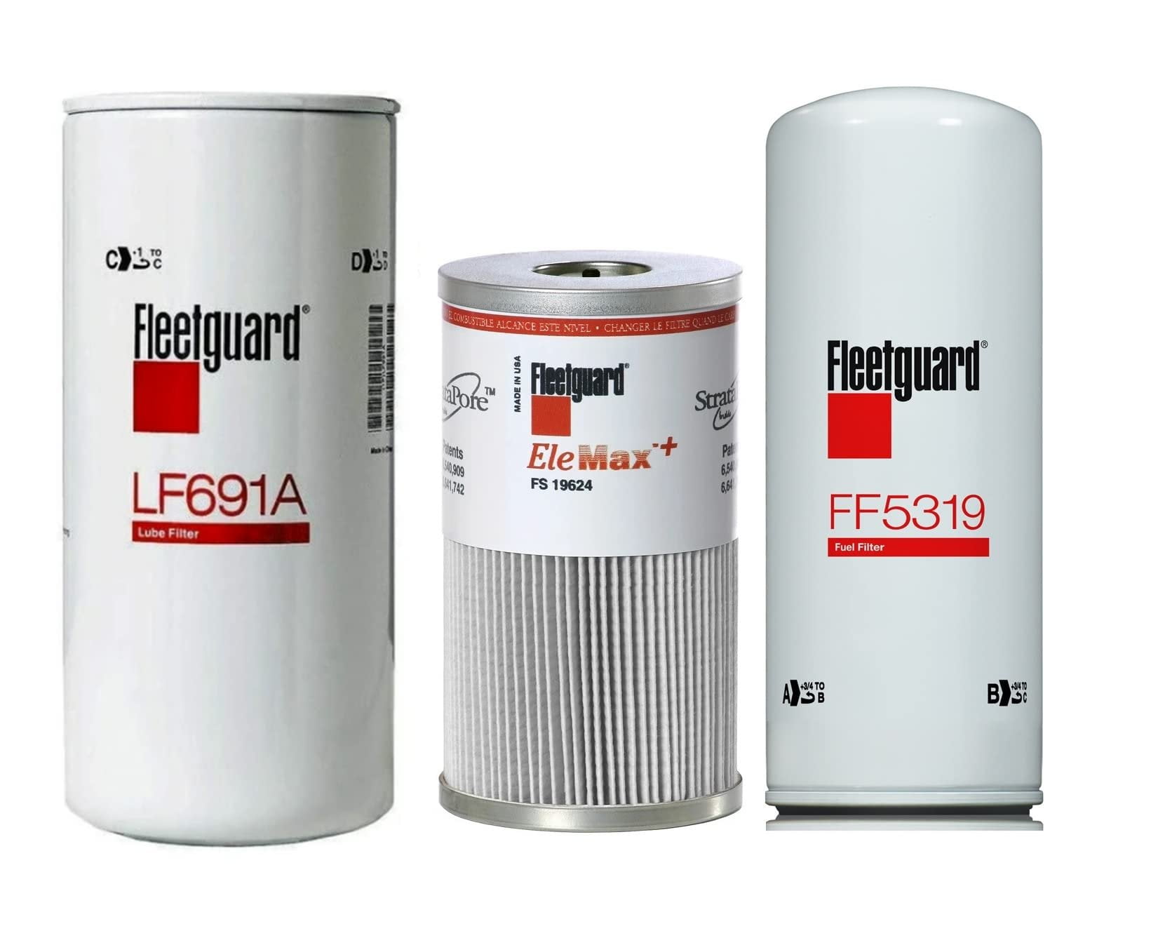 Genuine Fleetguard - Cummins Filtration LF691A - FS19624 - FF5319 ...