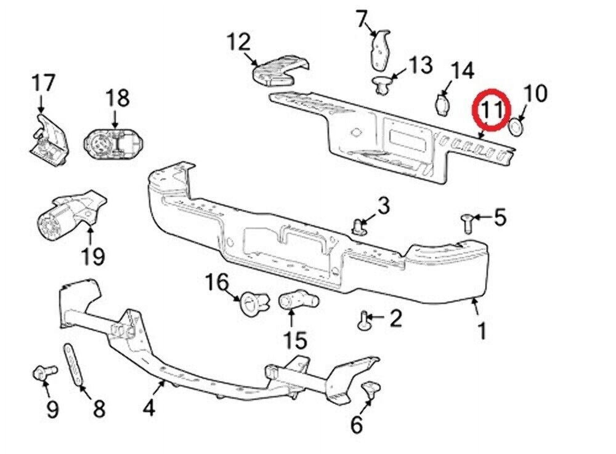 Genuine Ford F-150 Rear Bumper Step Pad Protector Guard Cover w/o ...