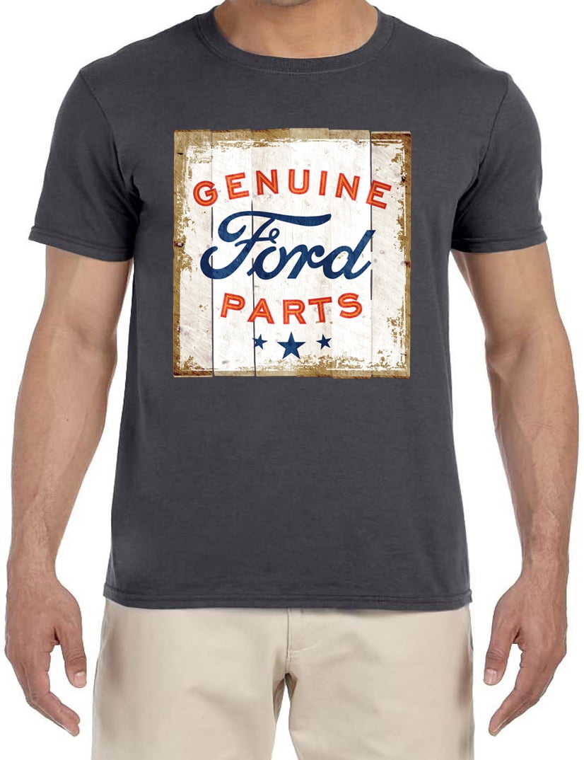 Genuine Ford Parts Sign T-shirt Mens Graphic Tees Short Sleeve Gray ...