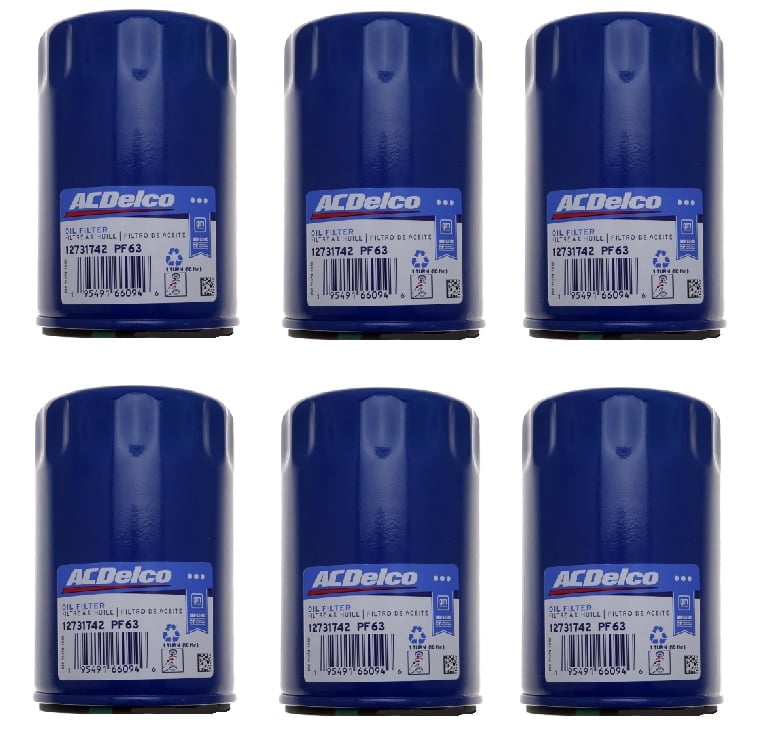 Genuine GM ACDelco Engine Oil Filters PF63 12707246 OE Set Of 6 ...