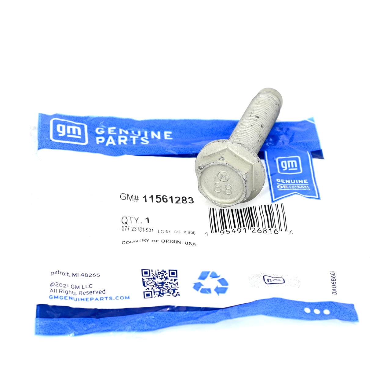 Authentic GM Single Bolt LS Camshaft Bolt 11561283 for Gen 4, Non-VVT ...