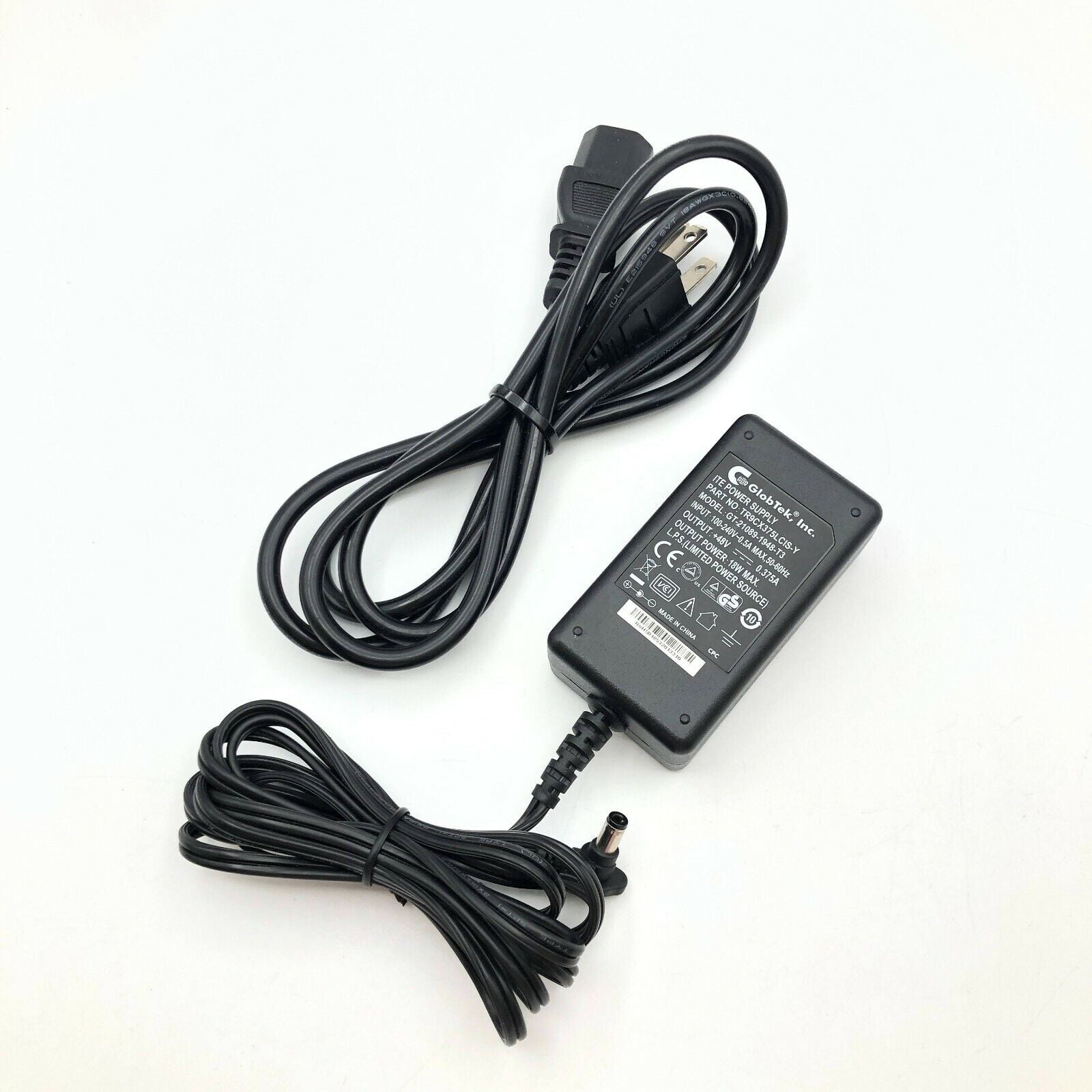 Pre-Owned Genuine GlobTek GT-21089-1948-T3 48V 18W AC Adapter w/ Power ...